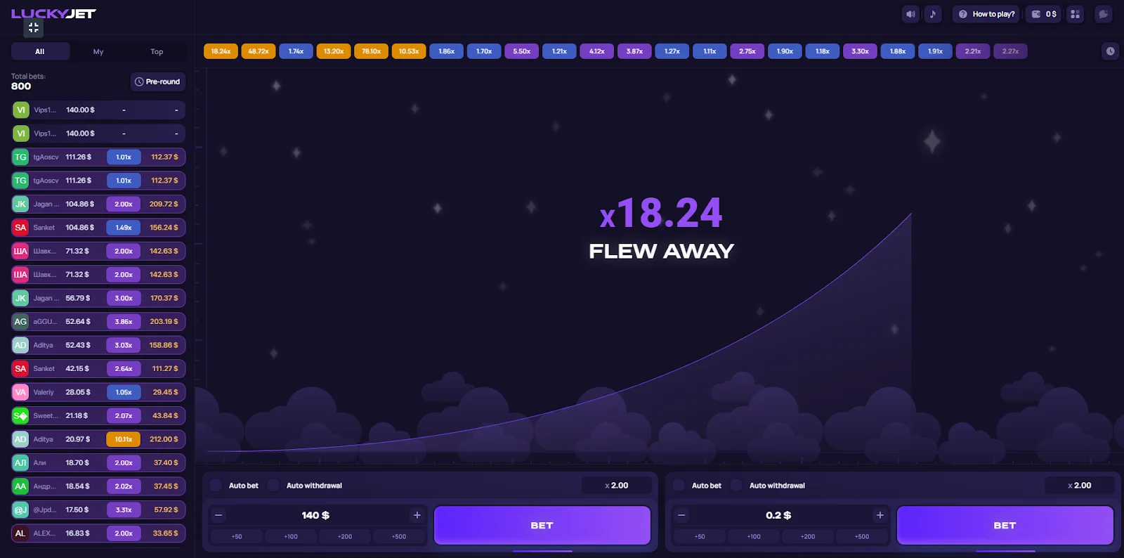 Lucky Jet Chile ᐉ Juega por Dinero Real